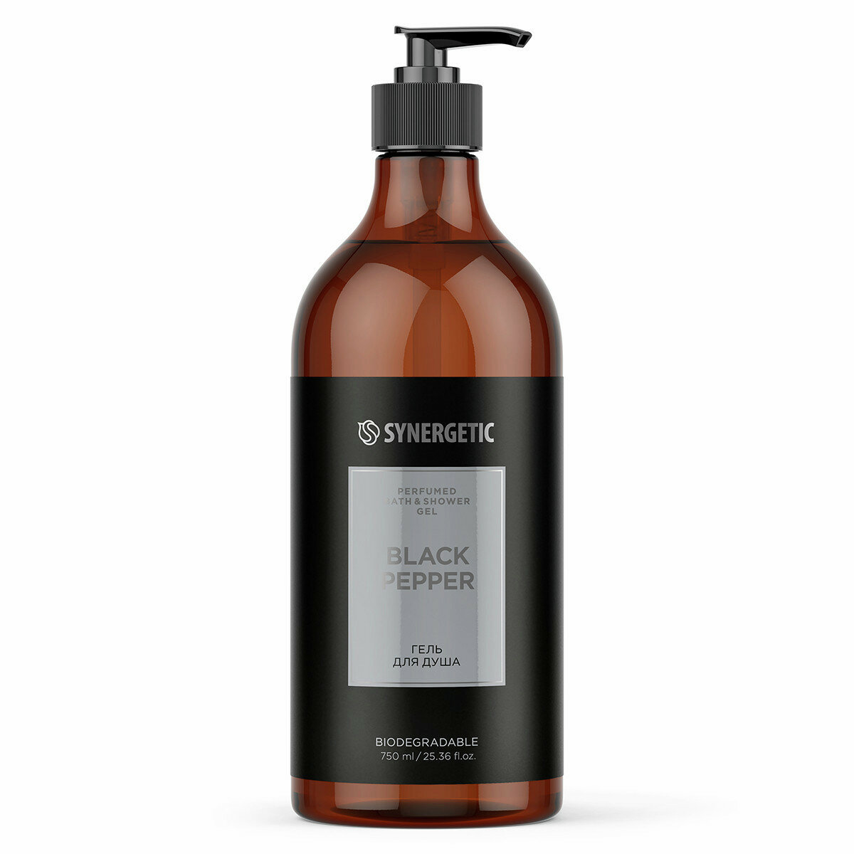Гель для душа Synergetic парфюмированный черный перец, 750мл