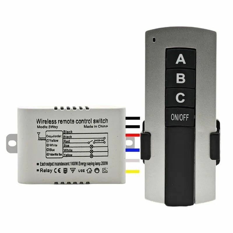 3-х канальный выключатель с дистанционным управлением, переменный ток 220 В, беспроводной пульт дистанционного управления для