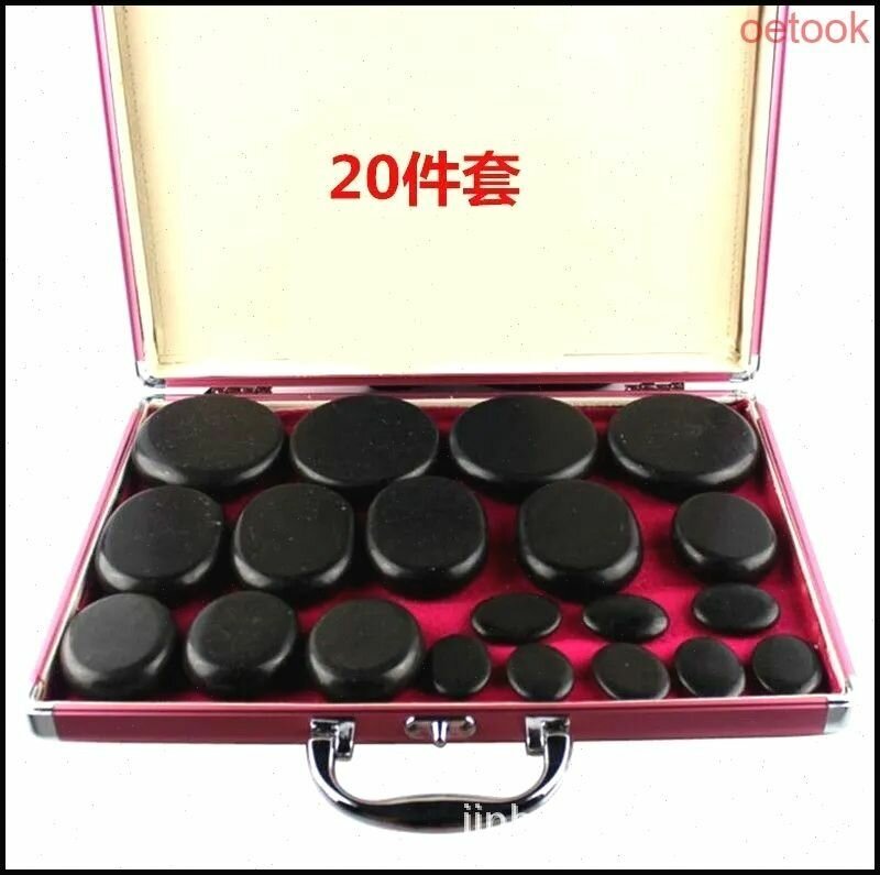 Вулканические массажные камни для согревающей терапии спины, 20 шт.