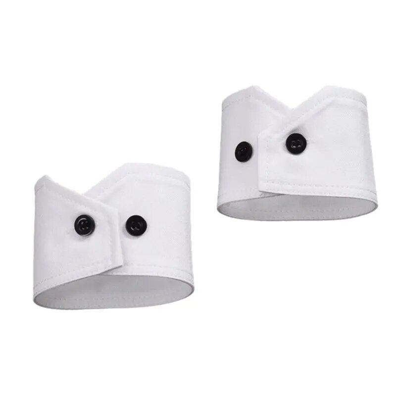 (1 пара) Декоративные манжеты (скошенные, белые)