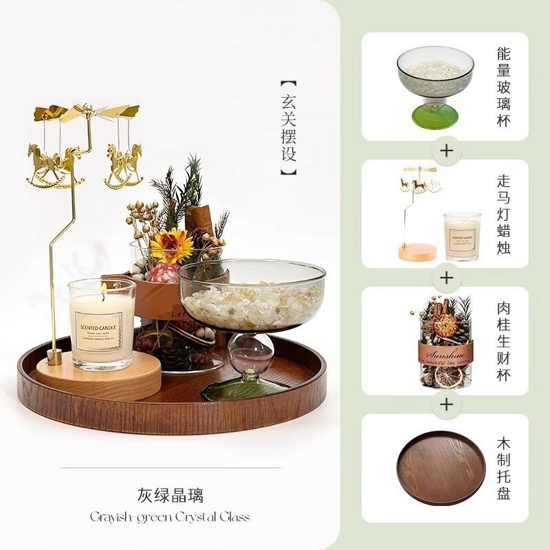 Украшение для входа "Вращающаяся карусель удачи" Кристаллическое украшение Подарок на новоселье Декор для рабочего стола