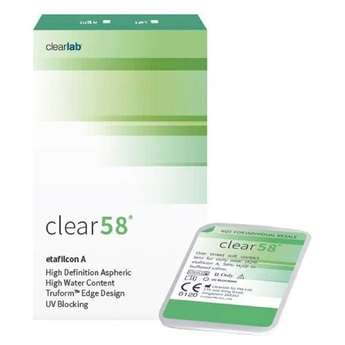 Контактные линзы Clearlab Clear 58, 6 шт, R 8.7, D -4.00, ежемесячные, 1 уп.