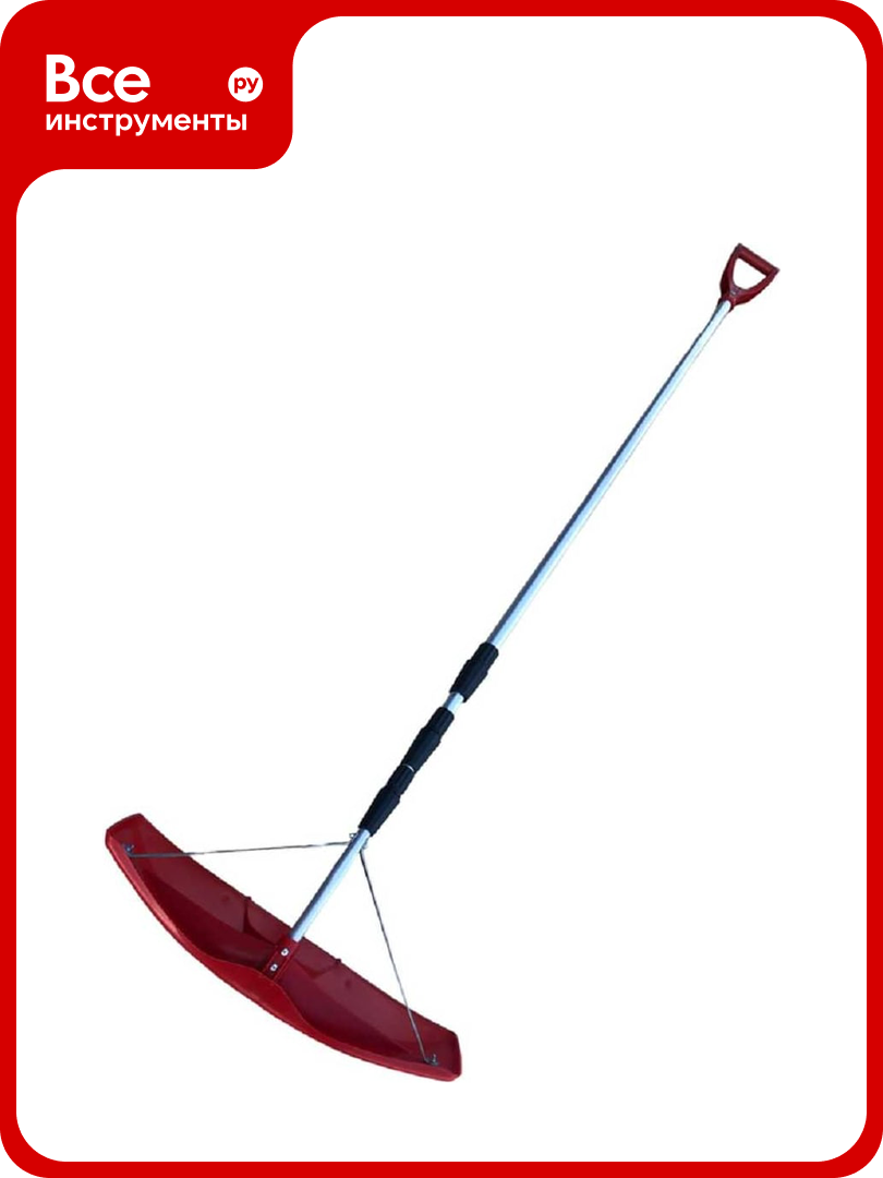 Скребок для чистки снега с крыш КЭС телескопический, 600x2000/6000 мм, с алюминиевым черенком 52000004