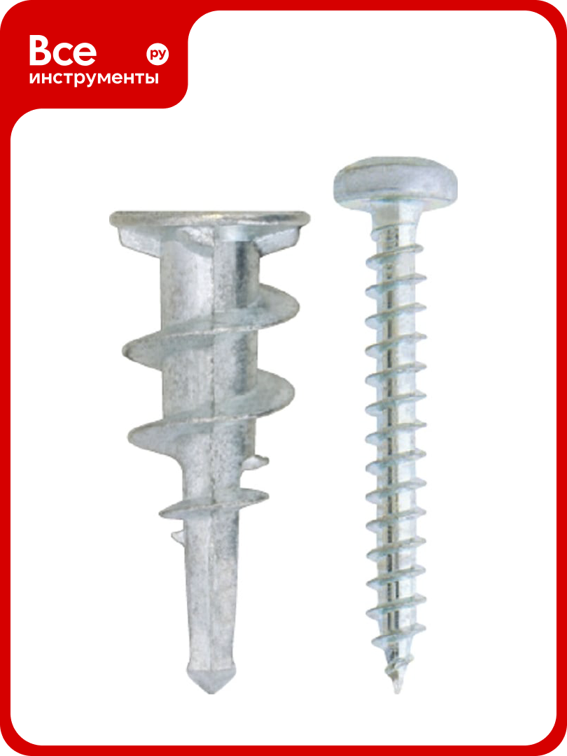 Металлический анкер Friulsider trz для листовых материалов, с шурупом, 30 шт. 830937