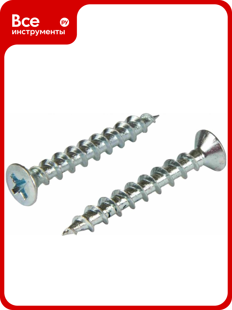 Оконный саморез квадра острый, 4.1x16 белый цинк, фурнитурный, кор. 21000 шт. 411613021000