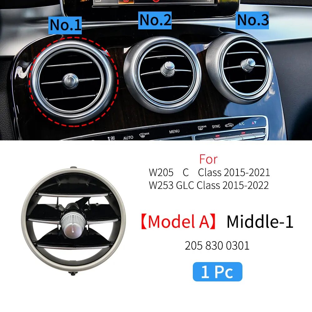 Решетка вентиляции кондиционера Model A Middle No.1 для Mercedes C GLC Class