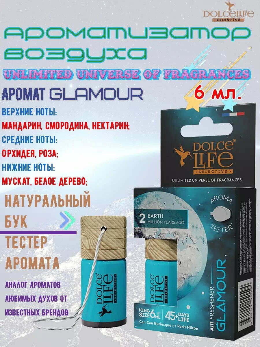 Ароматизатор подвесной, бутылочка, Glamur