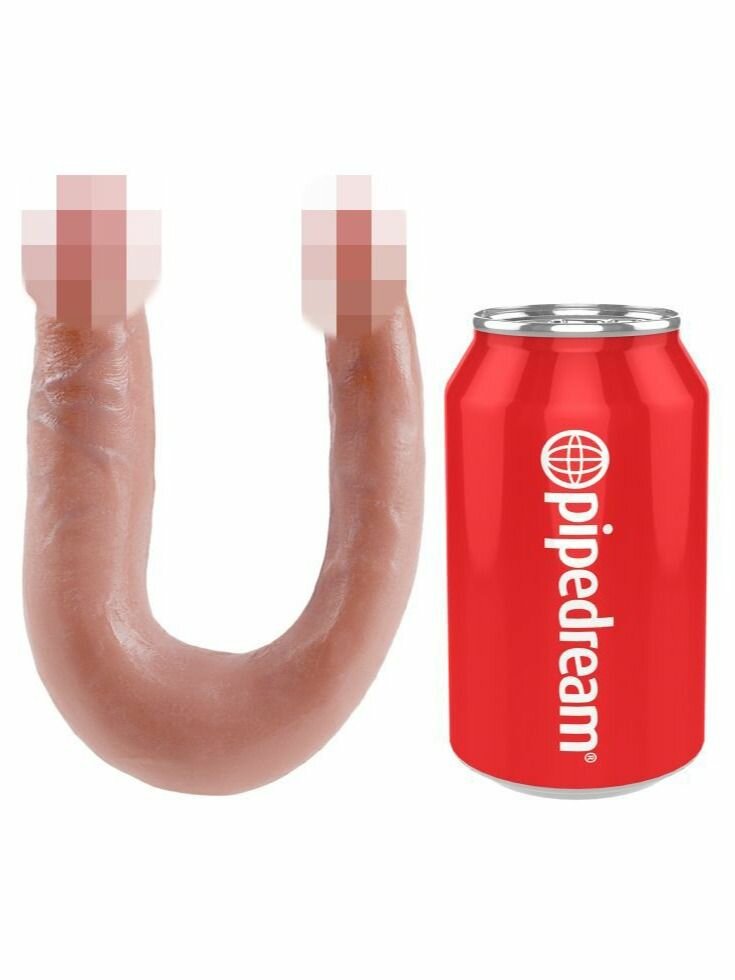 Pipedream фаллоимитатор двойной загнутый King Cock 5, дилдо из ПВХ 33,5 см