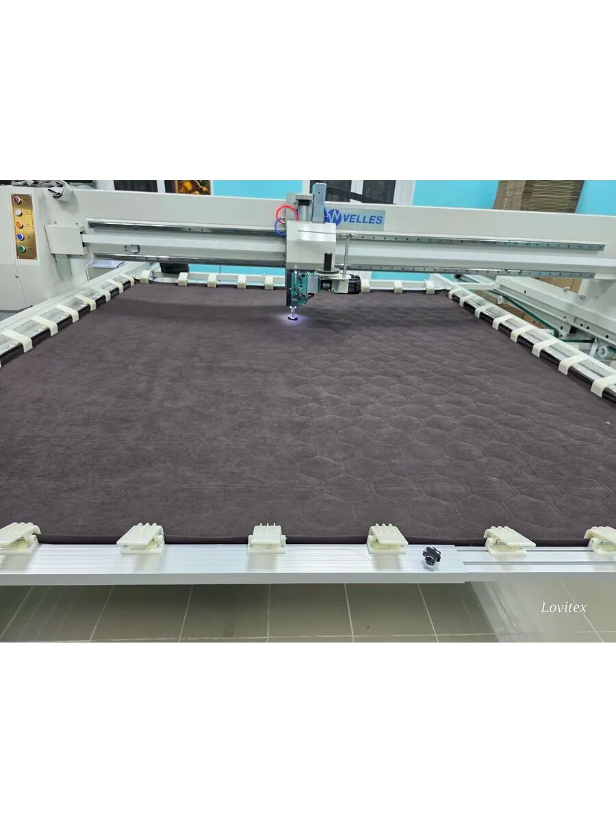 Покрывало Lovitex "Канвас", евростандарт, стеганое, двустороннее, кант, 220x240 см