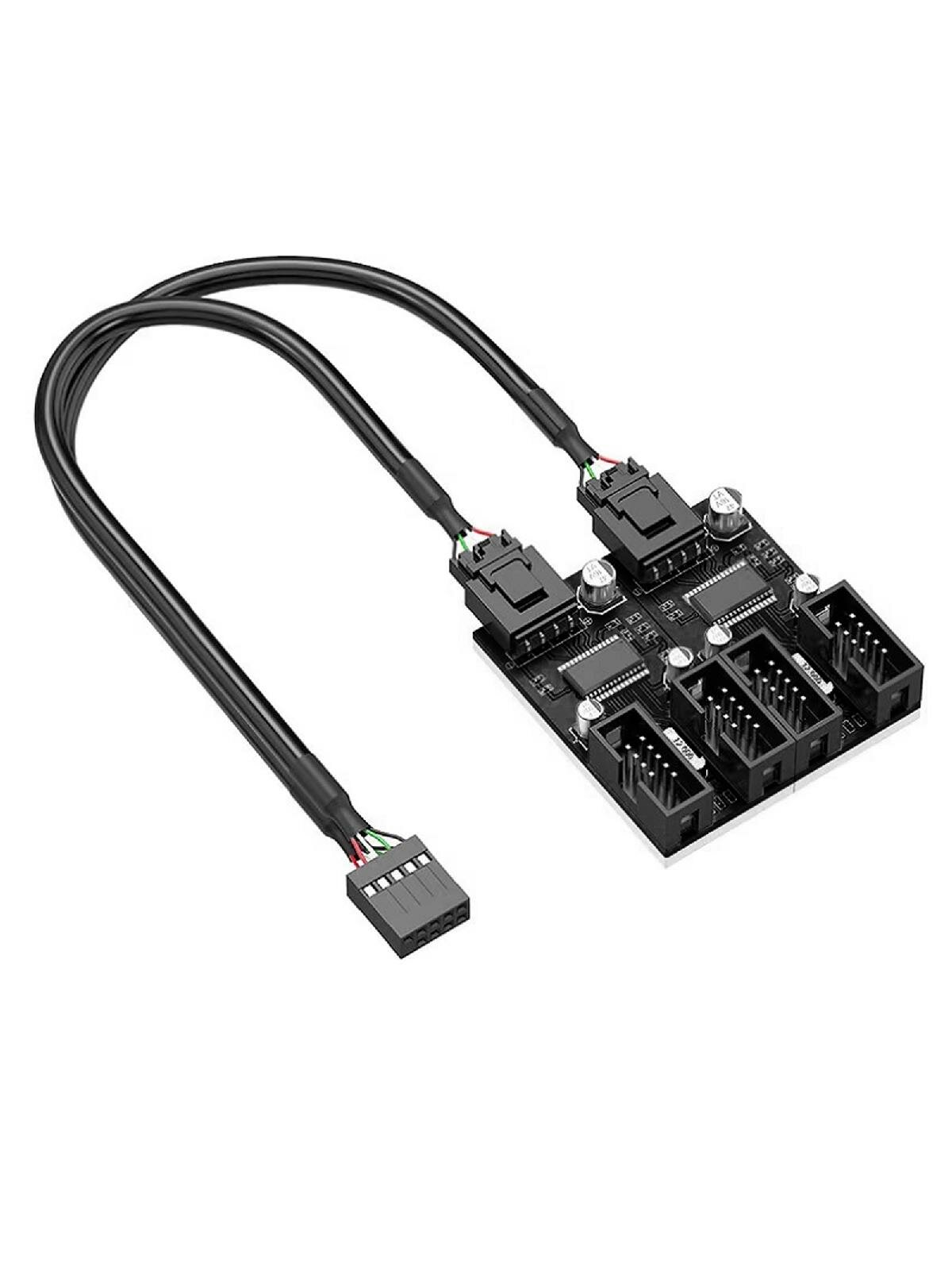 Разъем USB 2.0 на 2/4 разъема USB 9Pin Внутренний кабель 9Pin Разъемы Порт адаптера