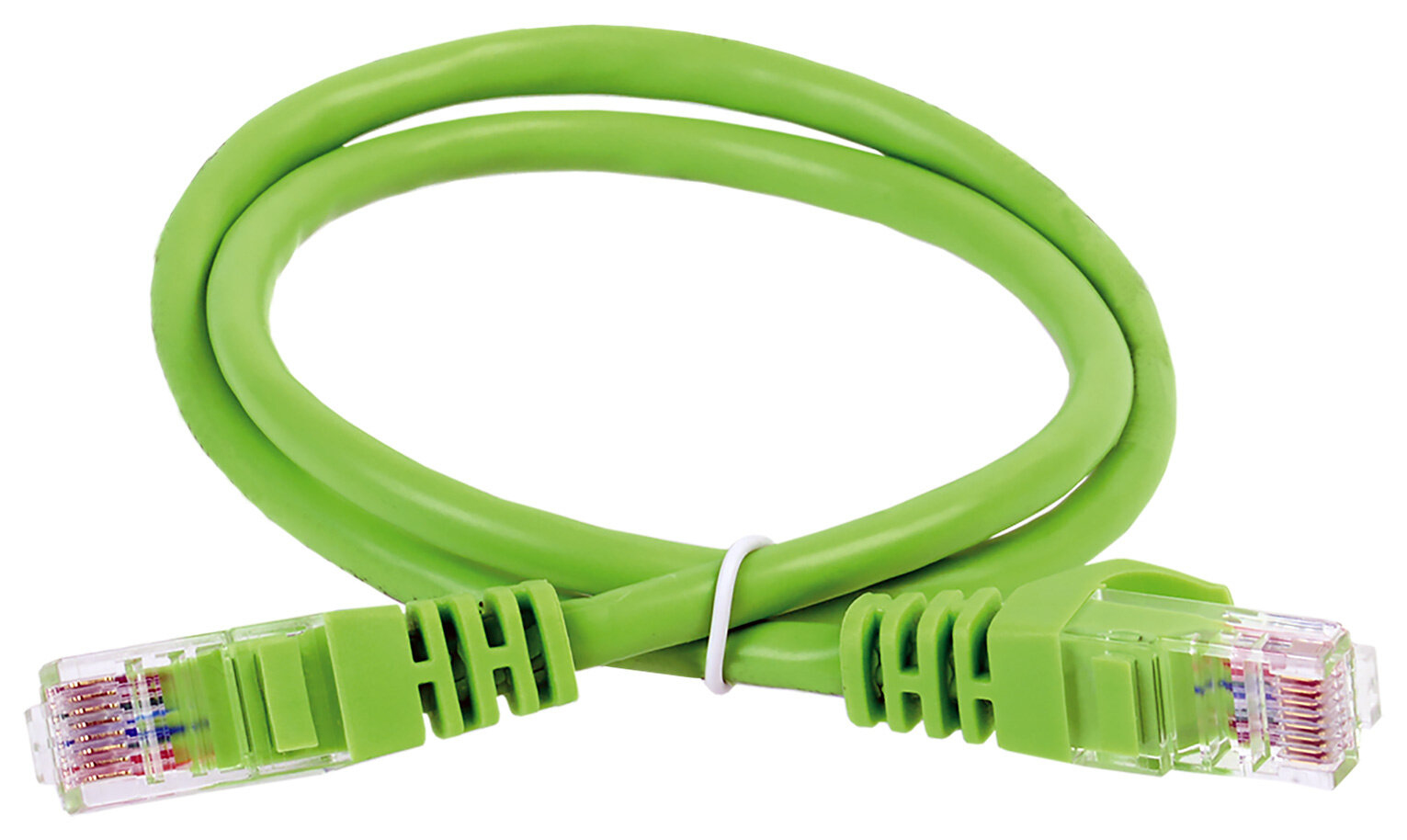 Патч-корд ITK PC02-C6AUL-1M UTP вилка RJ-45-вилка RJ-45 кат.6А 1м зеленый LSZH (уп:1шт)