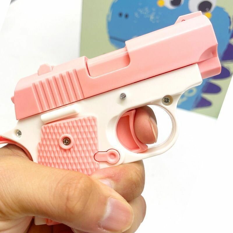 Модный пистолет TikTok Gravity 1911 в виде морковки, антистрессовая игрушка, напечатанная на 3D-принтере, миниатюрная модель оружия, подарок для детей.