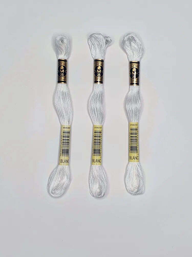 Мулине DMC BLANC белый, 3 мотка