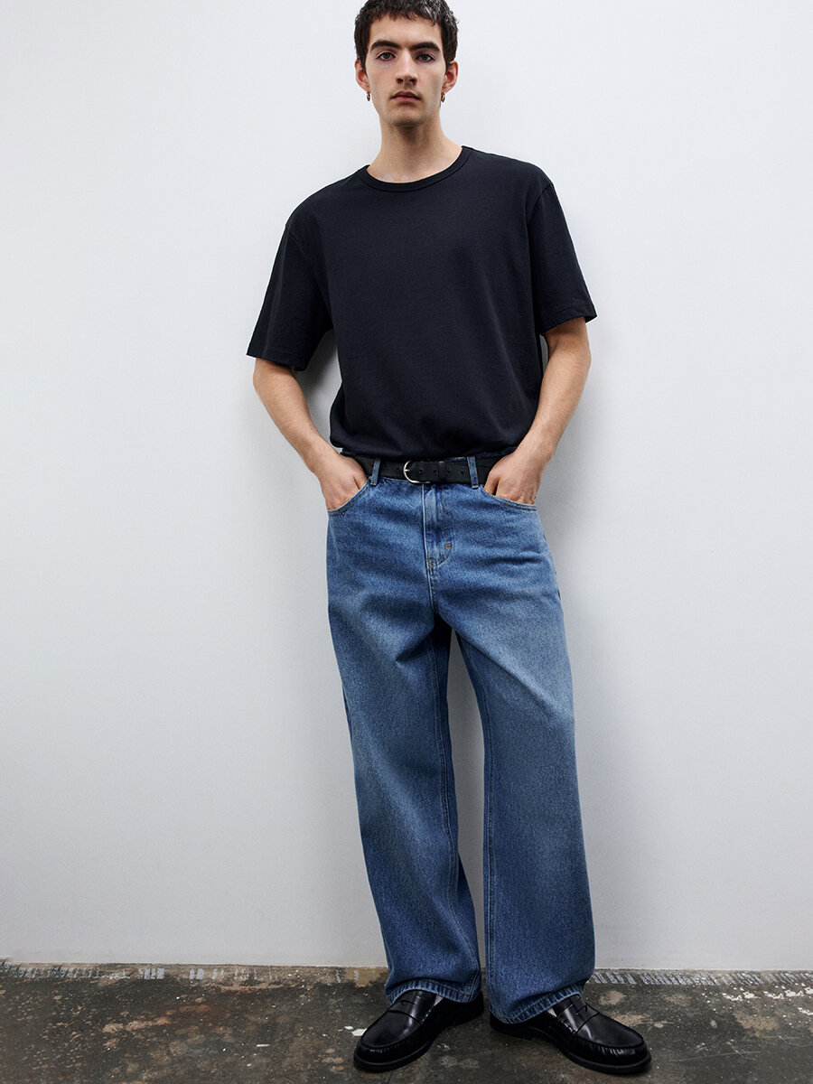 Джинсы широкие basic 