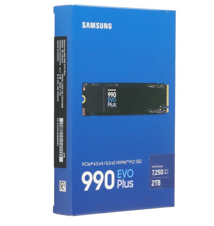 SSD накопитель 2000 ГБ M.2 NVMe Samsung 990 EVO Plus MZ-V9S2T0BW