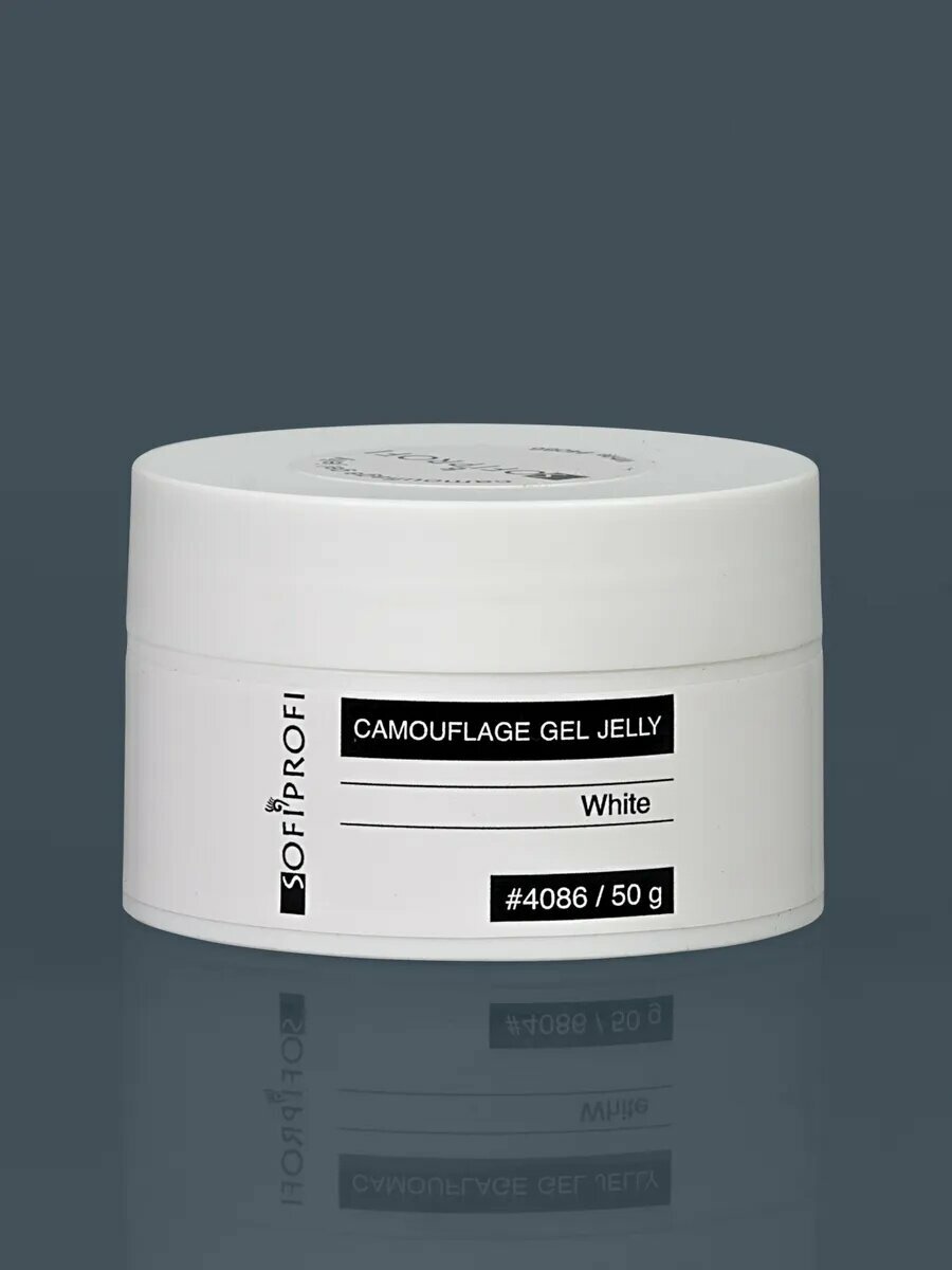 Гель желе белый для наращивания ногтей Sofiprofi Camouflage Gel Jelly White, 50 мл