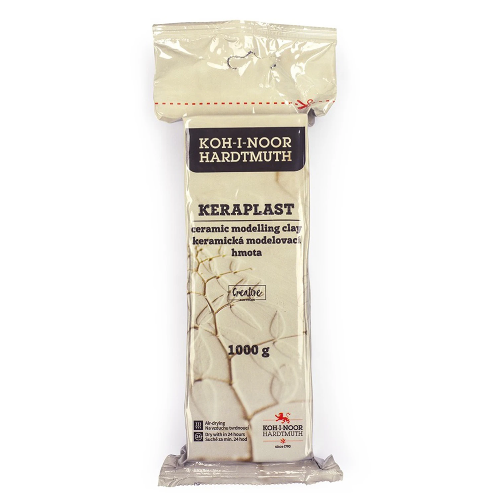 Упаковка 3 шт. Паста (масса) для моделирования и лепки керамическая KOH-I-NOOR, отвердевающая, 1000 г, белая, 13170600000