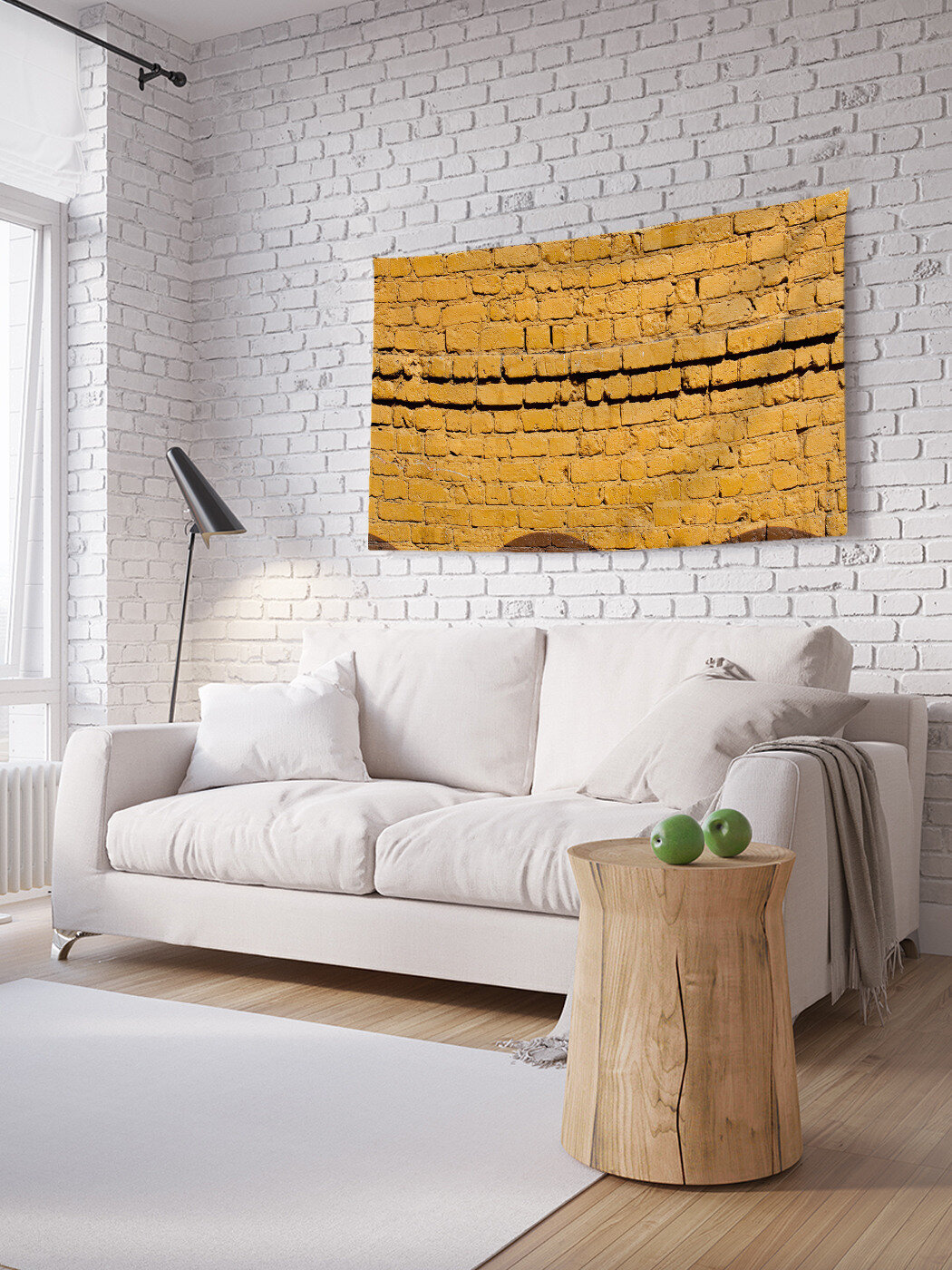 Горизонтальное фотопанно на стену "Старая кирпичная кладка", 150x200 см