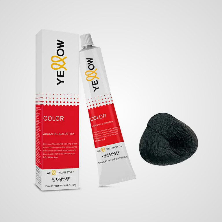 Ye Color Перманентная крем краска 5 СOOL 100 мл YELLOW PROFESSIONAL Ye Color Permanent Coloring Cream Краска 100 мл