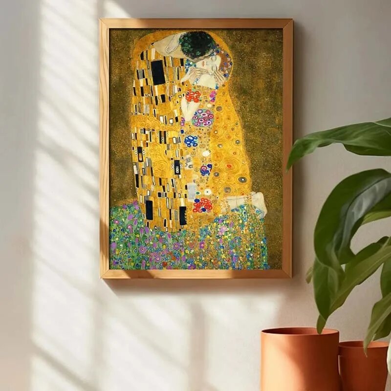 Печать на холсте "Поцелуй" Климта, 30x40см, цвет 11 — фото 1