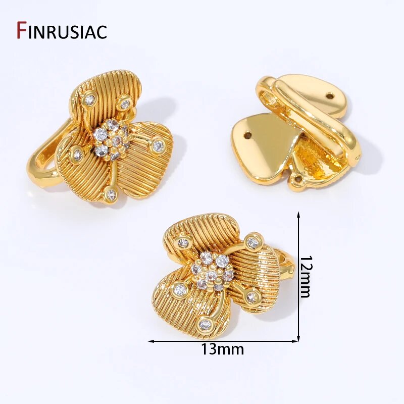 Позолоченные латунные застежки-бейлы для кулонов 8 pieces