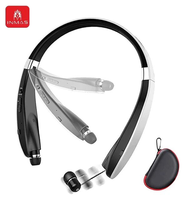 Беспроводные складные Bluetooth-наушники INMAS SX-991 с шейным ободком, HiFi стерео наушники, наушники с шумоподавлением и микрофоном.