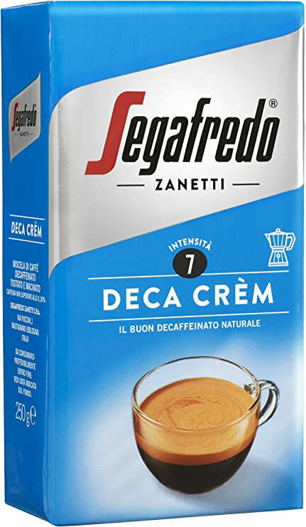 Кофе молотый Segafredo DECA CREM, без кофеина, 250г, вакуумная упаковка