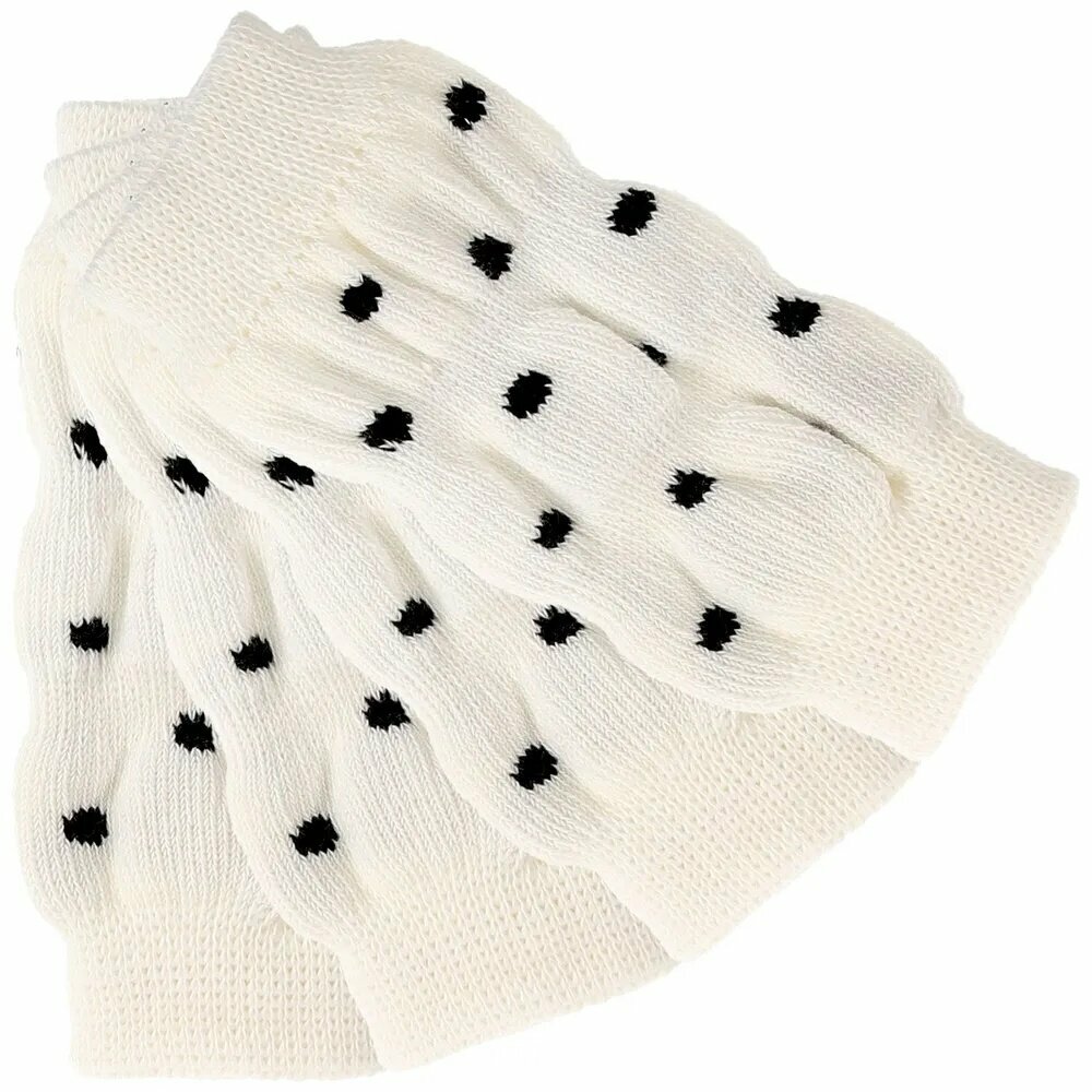 4 Шт Тёплые Наколенники Для Собак Из Мягкой Хлопковой Ткани Белого Цвета Размер 11.00X5.00X1.00Cm