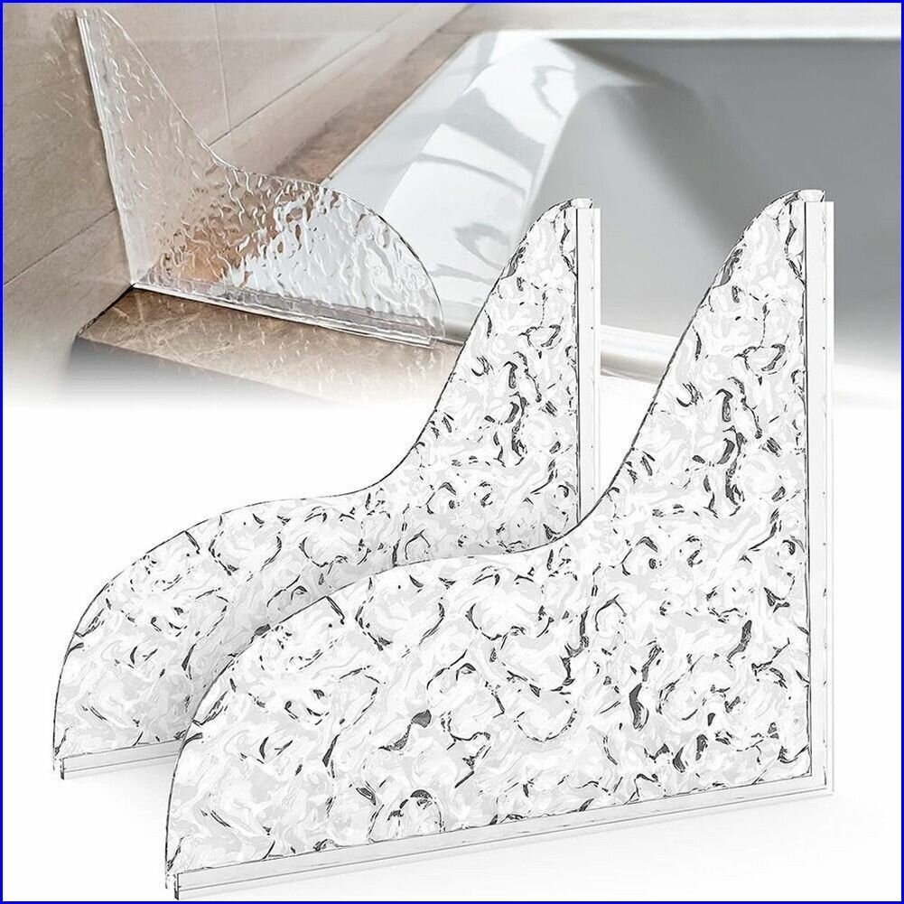 2 шт. акриловая защита от брызг для душа, водонепроницаемый угловой экран для ванной комнаты и туалета