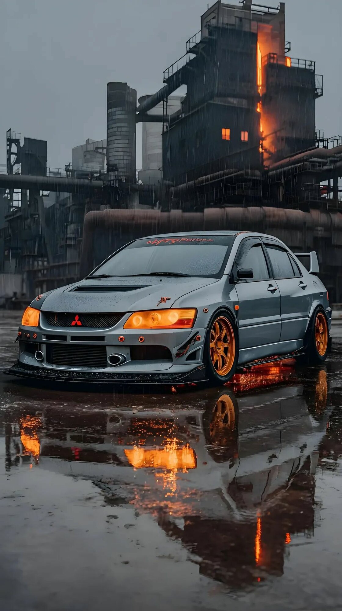 Алмазная живопись "Митсубис Лансер", 5D, круглая, 40x50 см. Производитель: Brose Art.