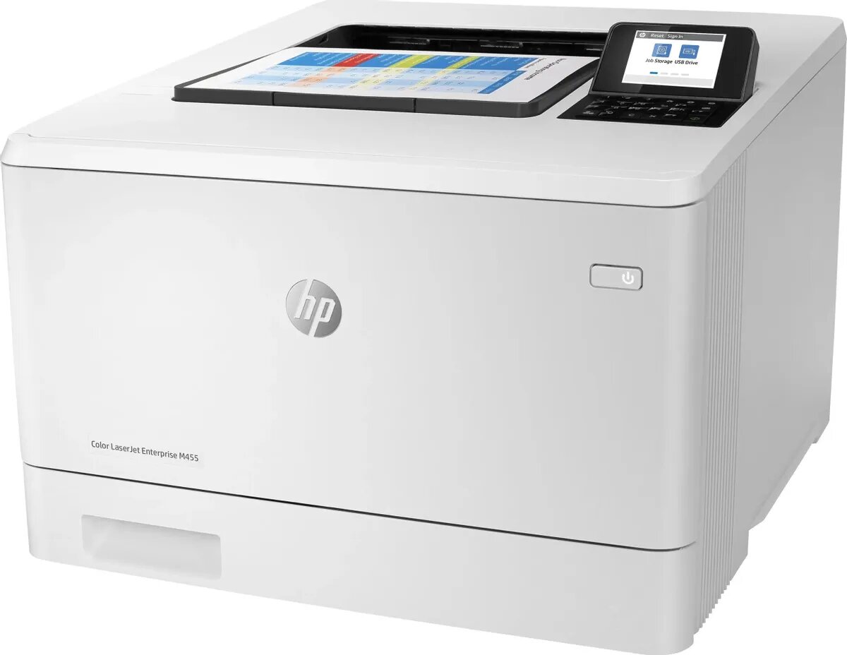 Принтер HP Color LaserJet Pro M455dn (3PZ95A) белый, цветная печать, A4