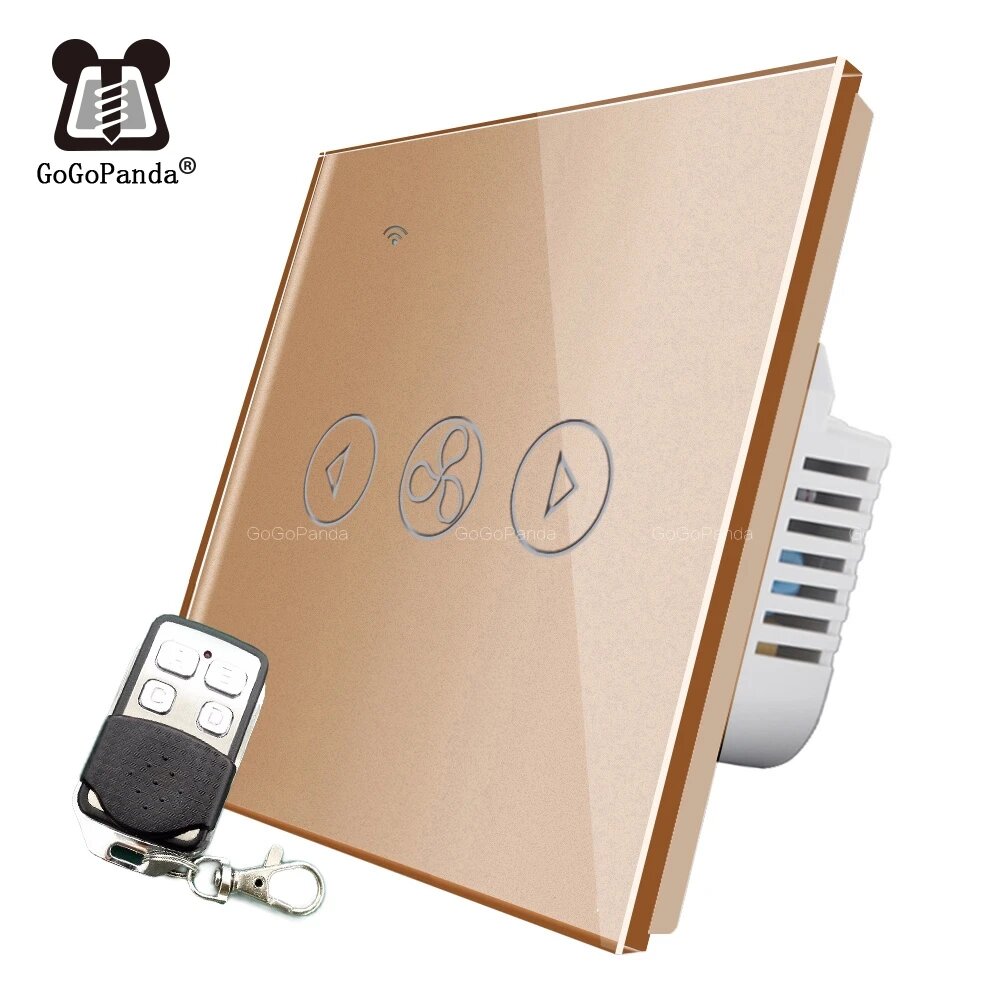 GoGoPanda WiFi сенсорный диммер для вентилятора 220В Gold with remote