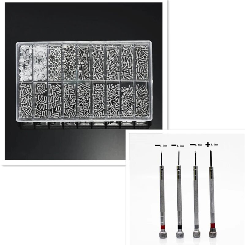 Набор мини винтиков ZENHOSIT для ремонта очков 1000 screwdriver set
