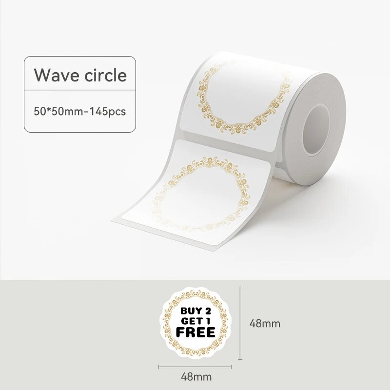 NIIMBOT рулон водонепроницаемых наклеек для принтеров B21 B3S B1 B31 50x50-140 Bakery