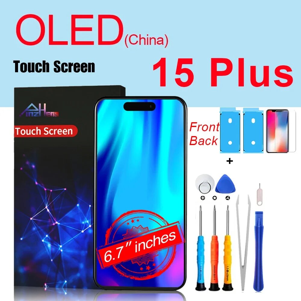 PINZHENG Высококачественный экран INCELL LCD OLED для iPhone 14 Pro 15 Plus 13 Pro OLED For i15Plus