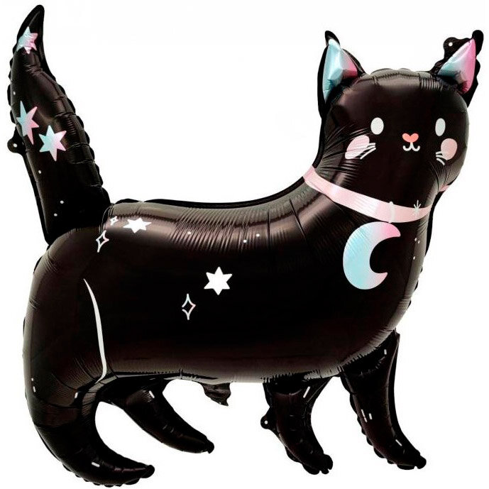 Воздушный шар из фольги. Фигура, Кот Black (38”/97 см, CHN)