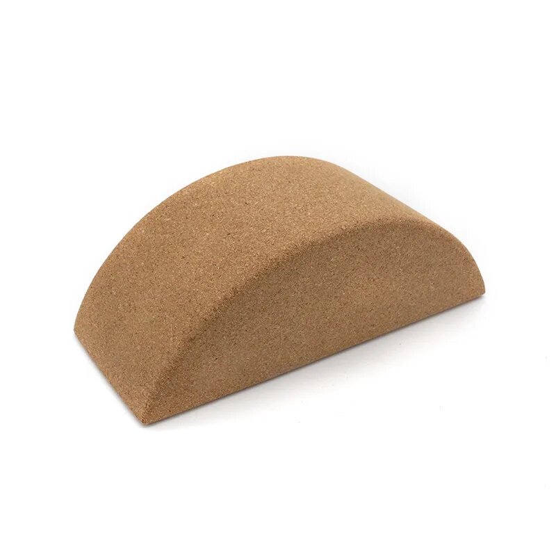 1 шт. блоки для занятий йогой из пробки, полукруглая кирпичная конструкция, Нескользящие блоки для мышц для поддержания равновесия, помощь при занятиях йогой, тренировочный инструмент