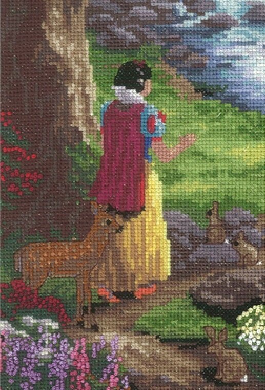 Набор для вышивания крестом Disney "Белоснежка" арт 52550, Candamar Designs (США) 12,7х17,8 см