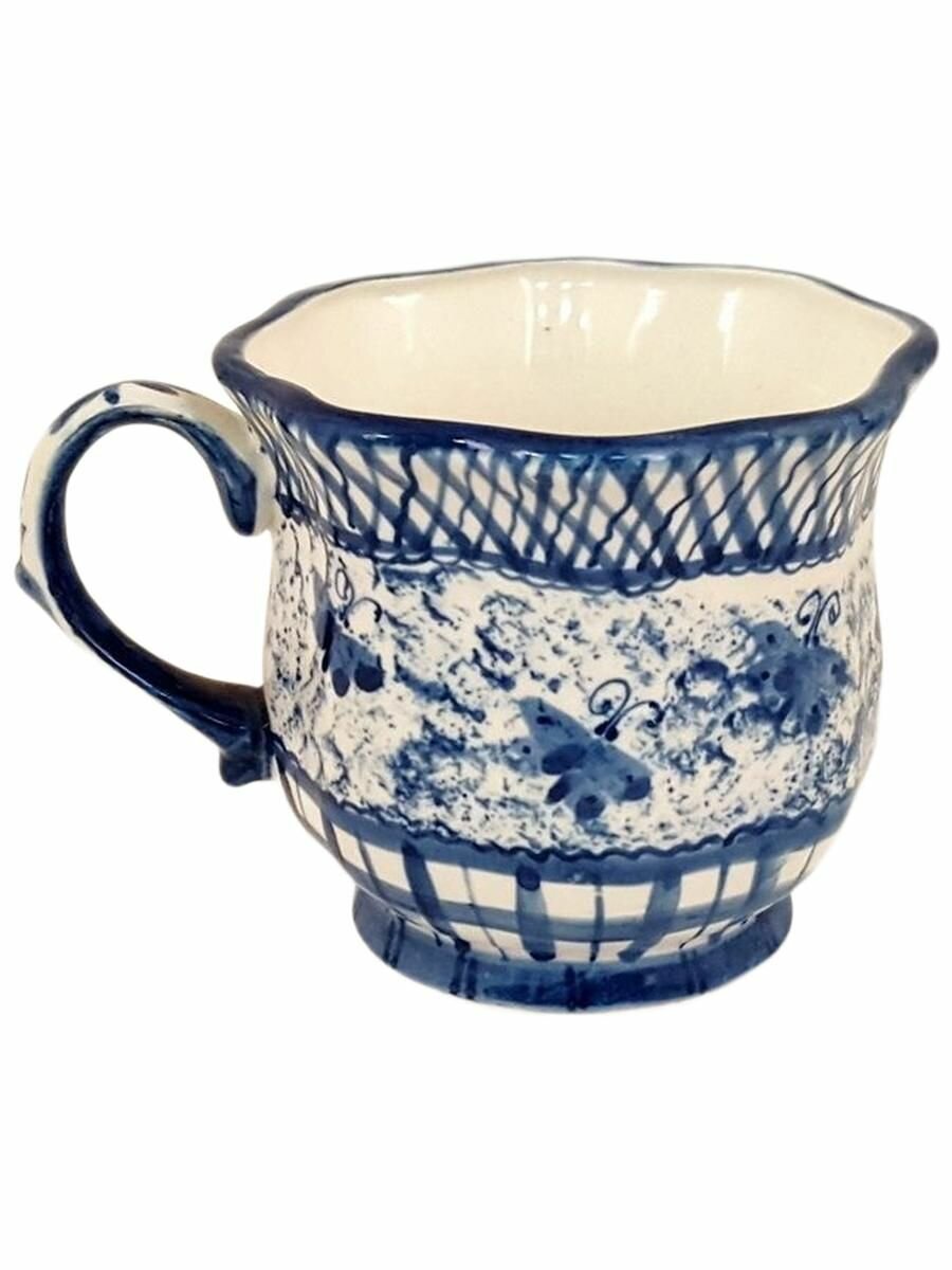 Чашка "Подсолнухи" (Майолика)-3, ручная работа