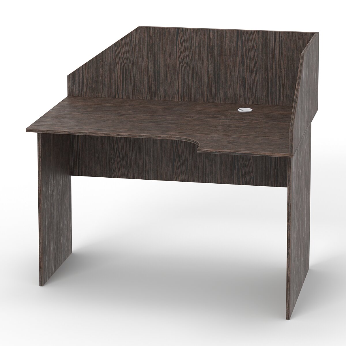 Стол эргономичный офисный СЭ-16 (правосторонний) с экраном, Дуб Венге