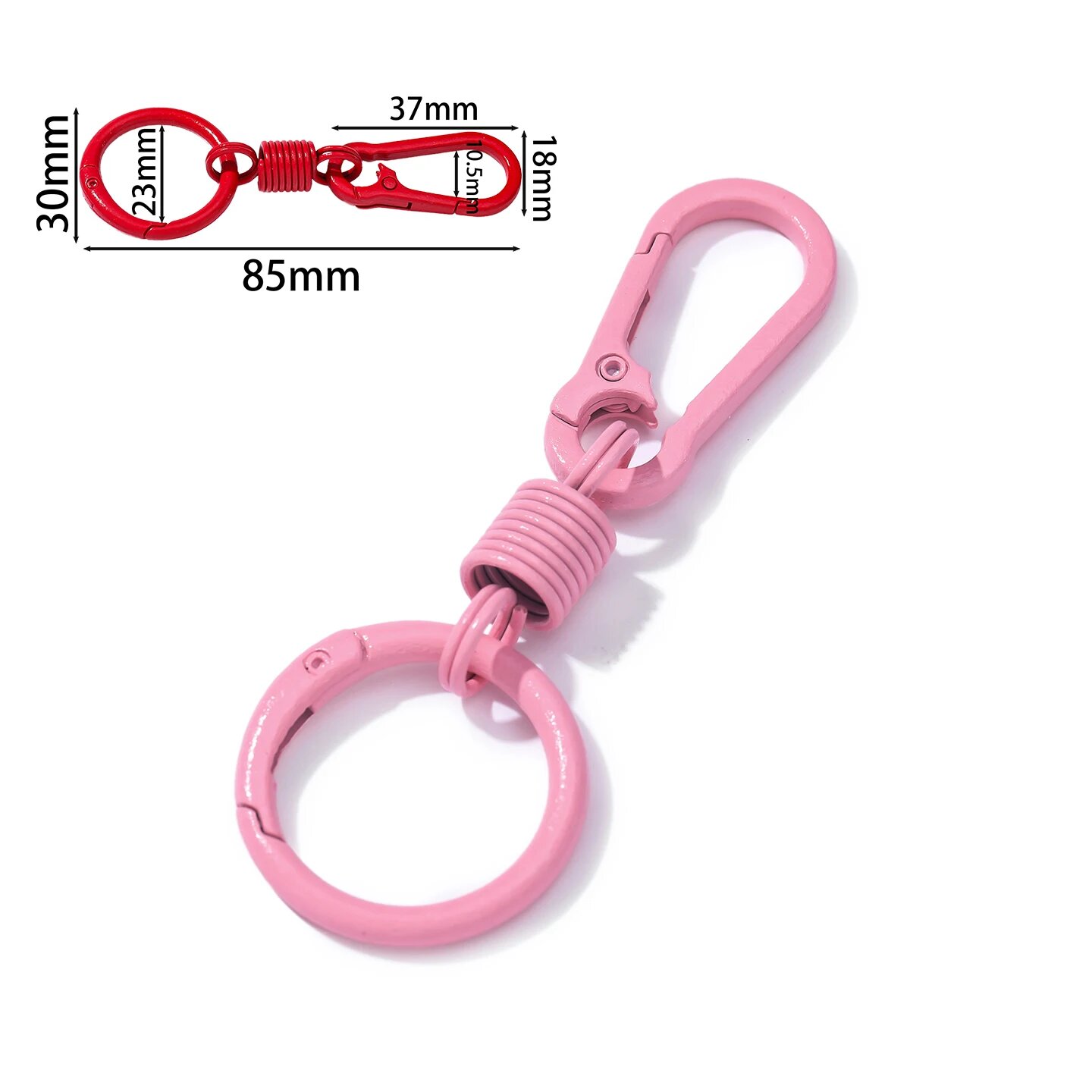 Пружинный брелок AGCFABS 30*85 мм Розовый, Pink