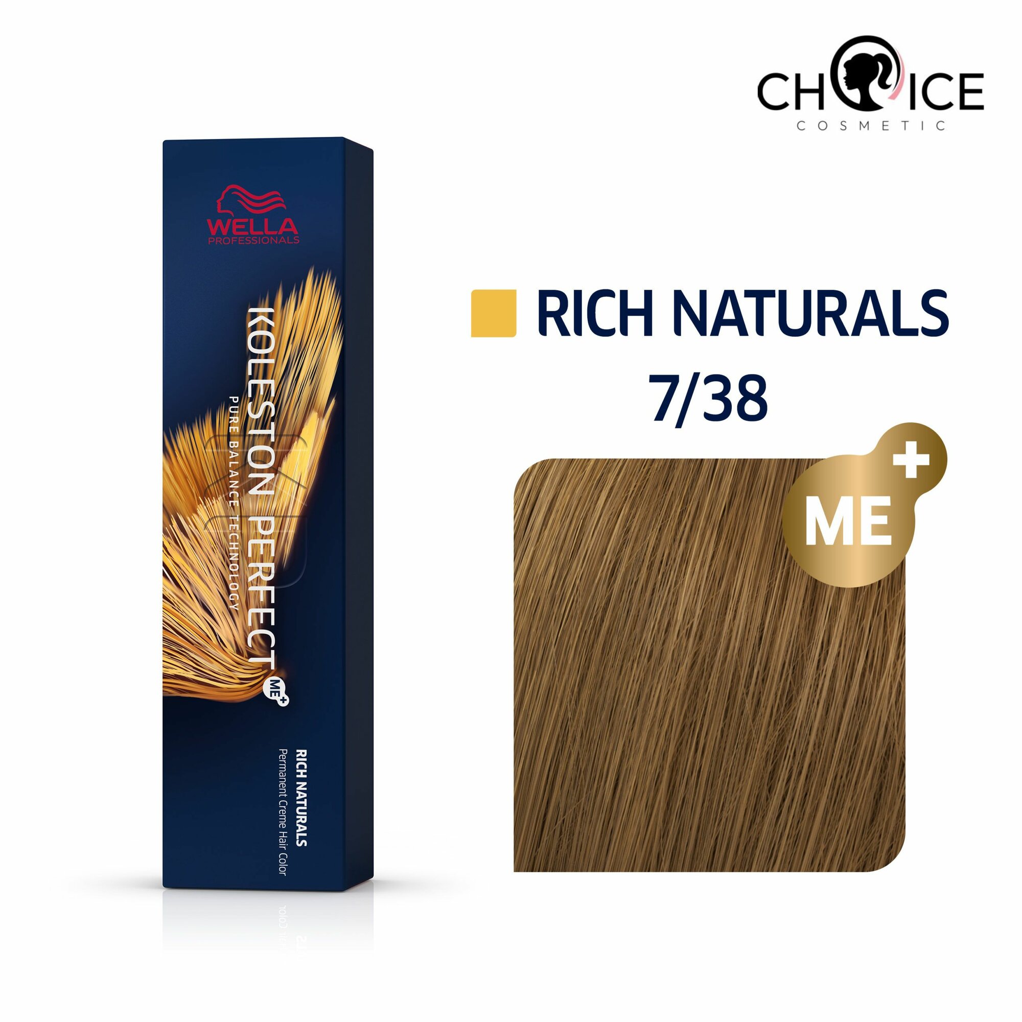 Wella Koleston 7/38 Rich Naturals Стойкий Краситель Пряный Бисквит, 60 мл