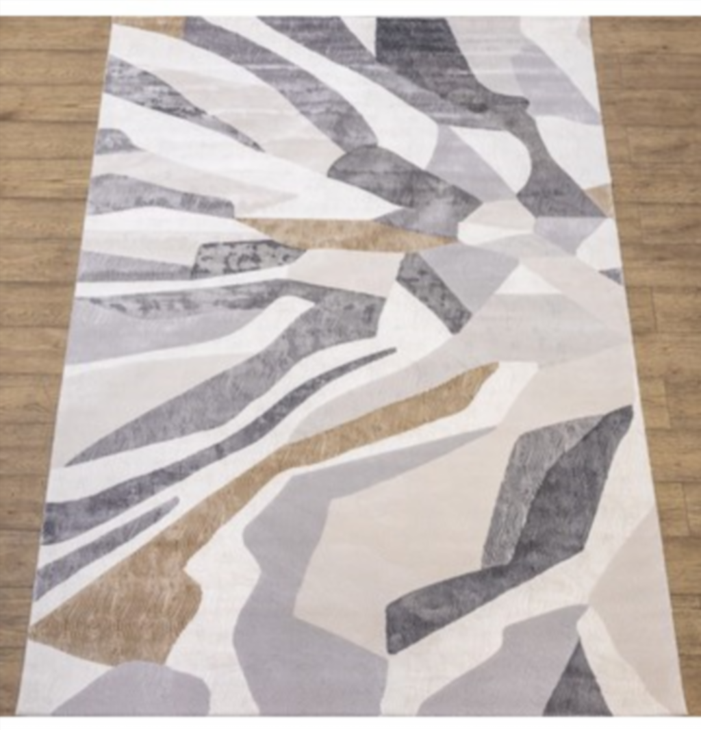 Ковер Турецкий Prado дизайн KA32A цвет WHITE / GRAY2 0.8x1.5м
