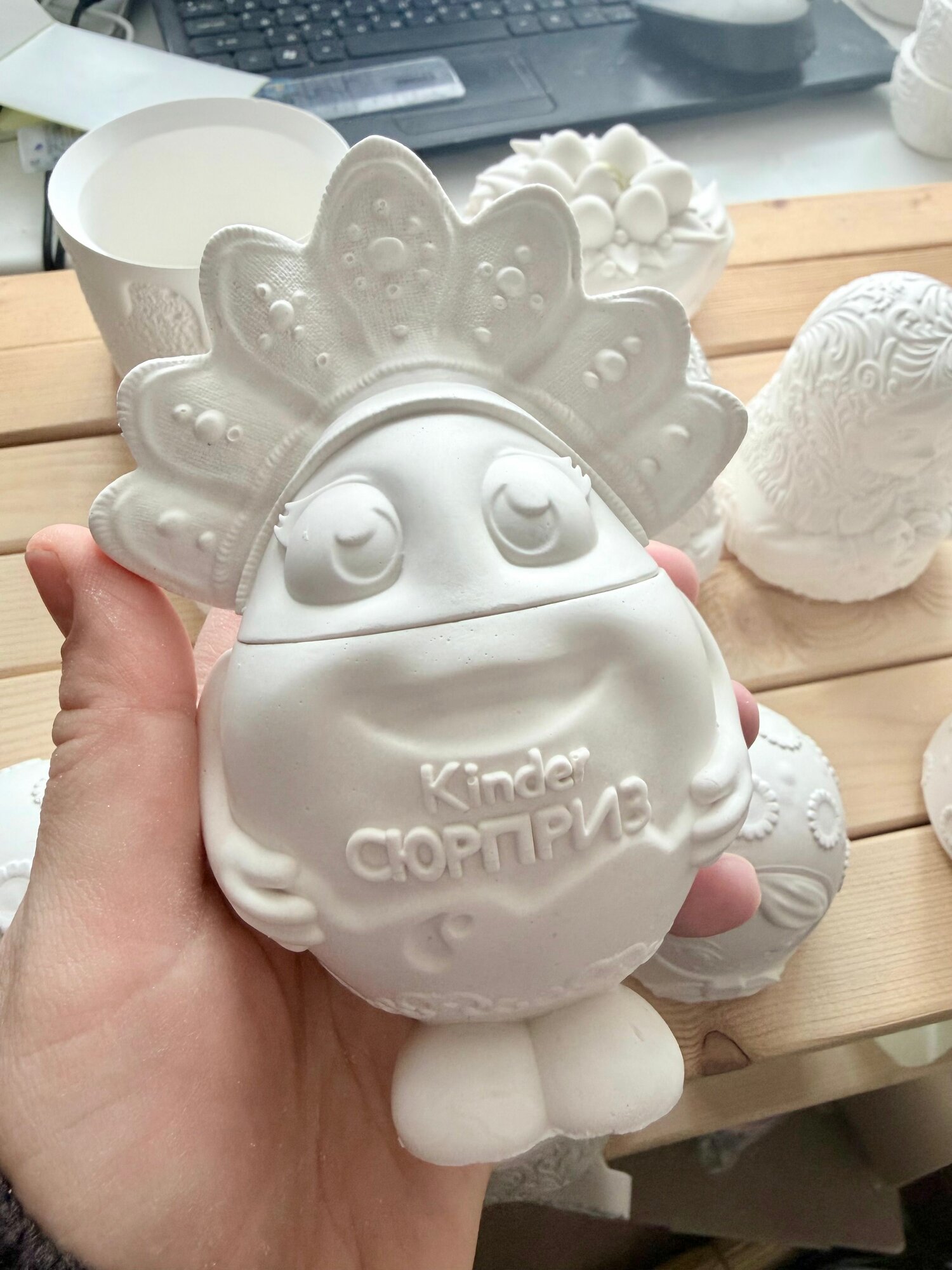 Яйцо-шкатулка Киндер Сюрприз для росписи