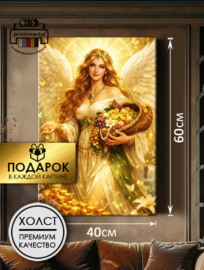 Картина на холсте Ангел с рогом изобилия