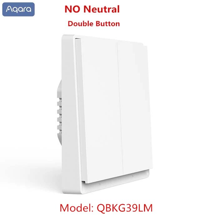Aqara Smart Wall Switch E1 Zigbee 3.0 No Neutral 2key