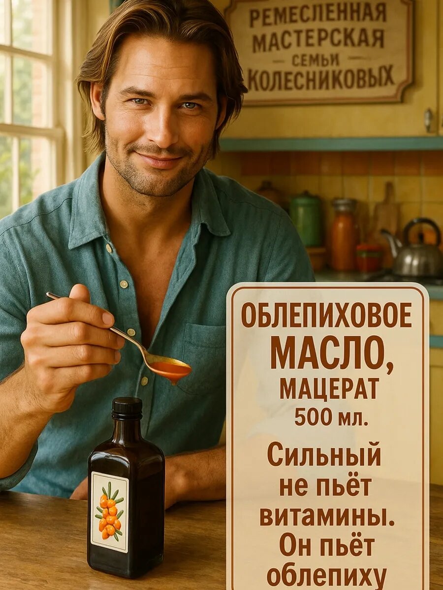 Облепиховое масло - Мацерат, 500 мл.