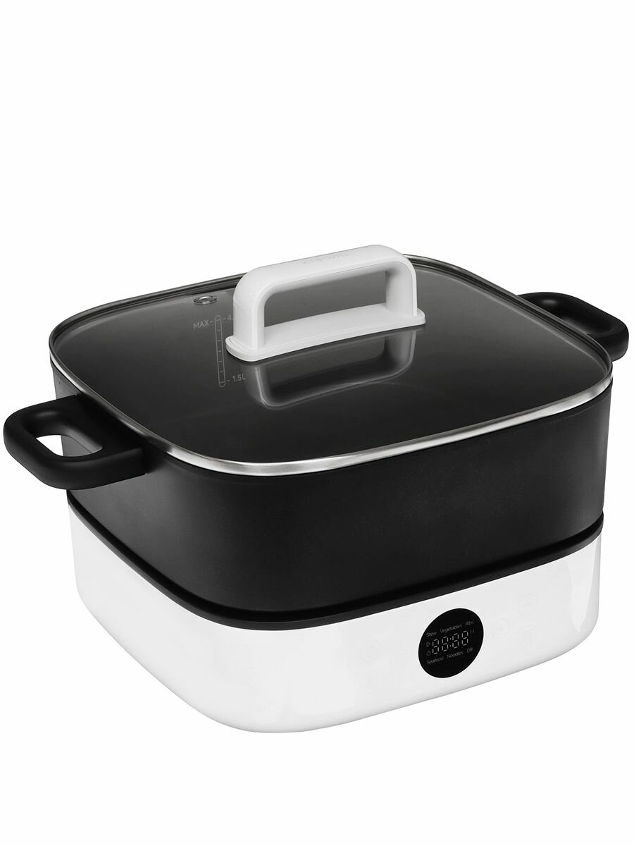 Мультиварка Xiaomi Multifunctional Hot Pot Cooker 6L BHR9704EU, 2000 Вт, 6 л, 8 автоматических программ, регулировка температуры и времени, белый