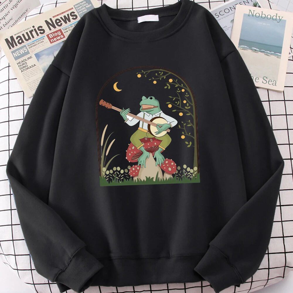 Мужская толстовка teekossc Cottagecore Темно-зеленый, XL, Black