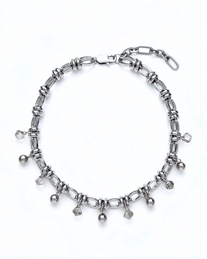 Колье, циркон, стекло